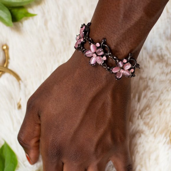 Jewelry | Pink Floral Bracelet | Poshmark